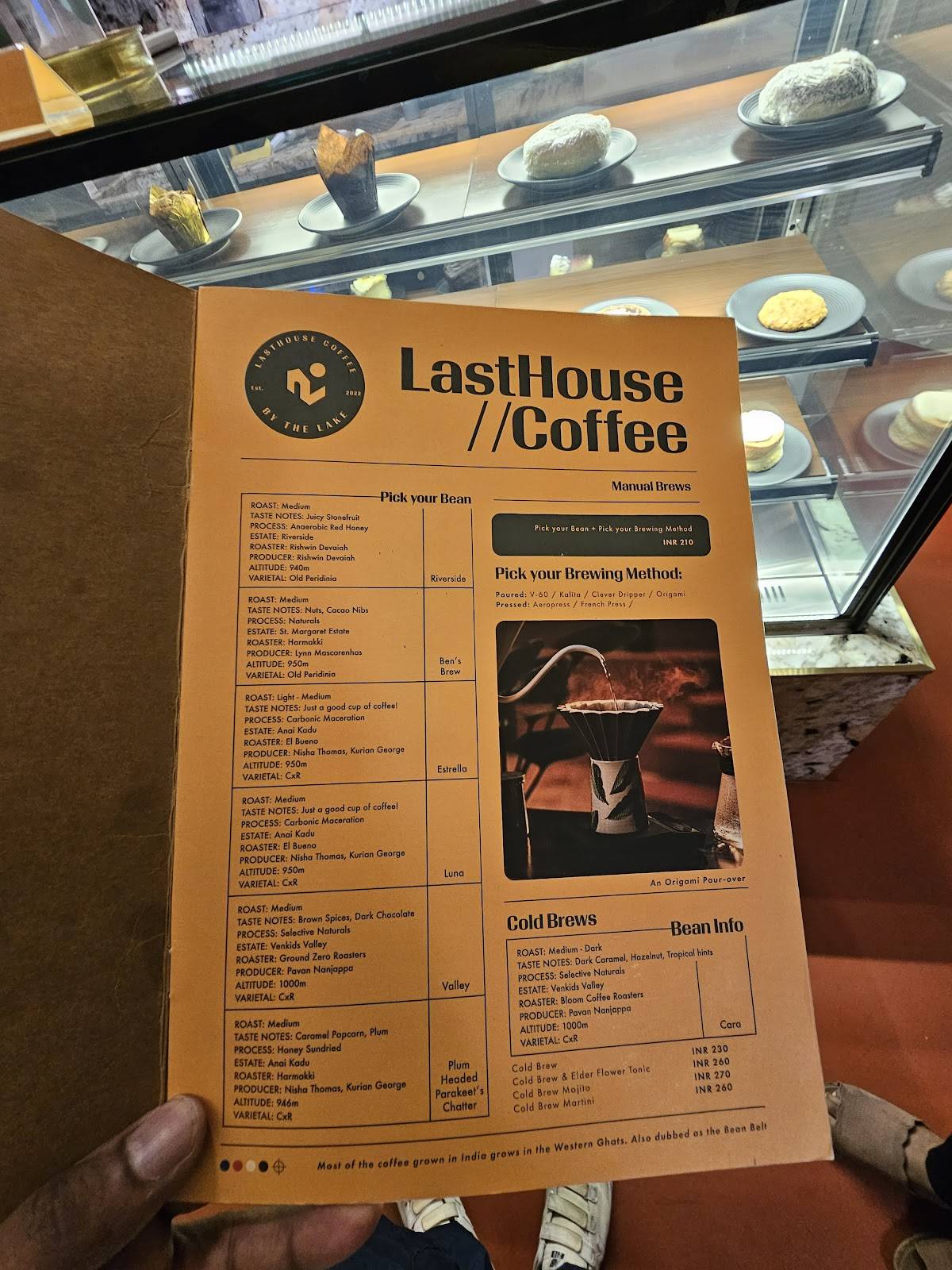 Menu at Last House Coffee By The Lake, Hyderabad
