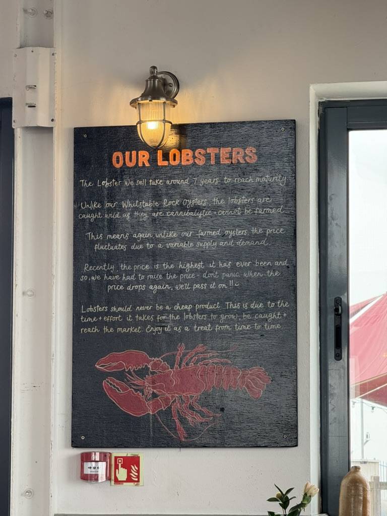 Menu at Lazy Lobster pub & bar, Whitstable
