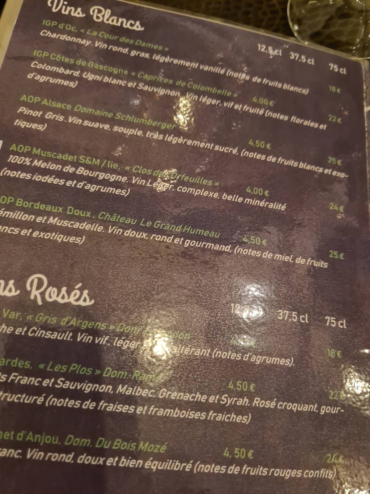 Menu au Le Coup de Fourchette restaurant, Brest, 21 Rue de Lyon