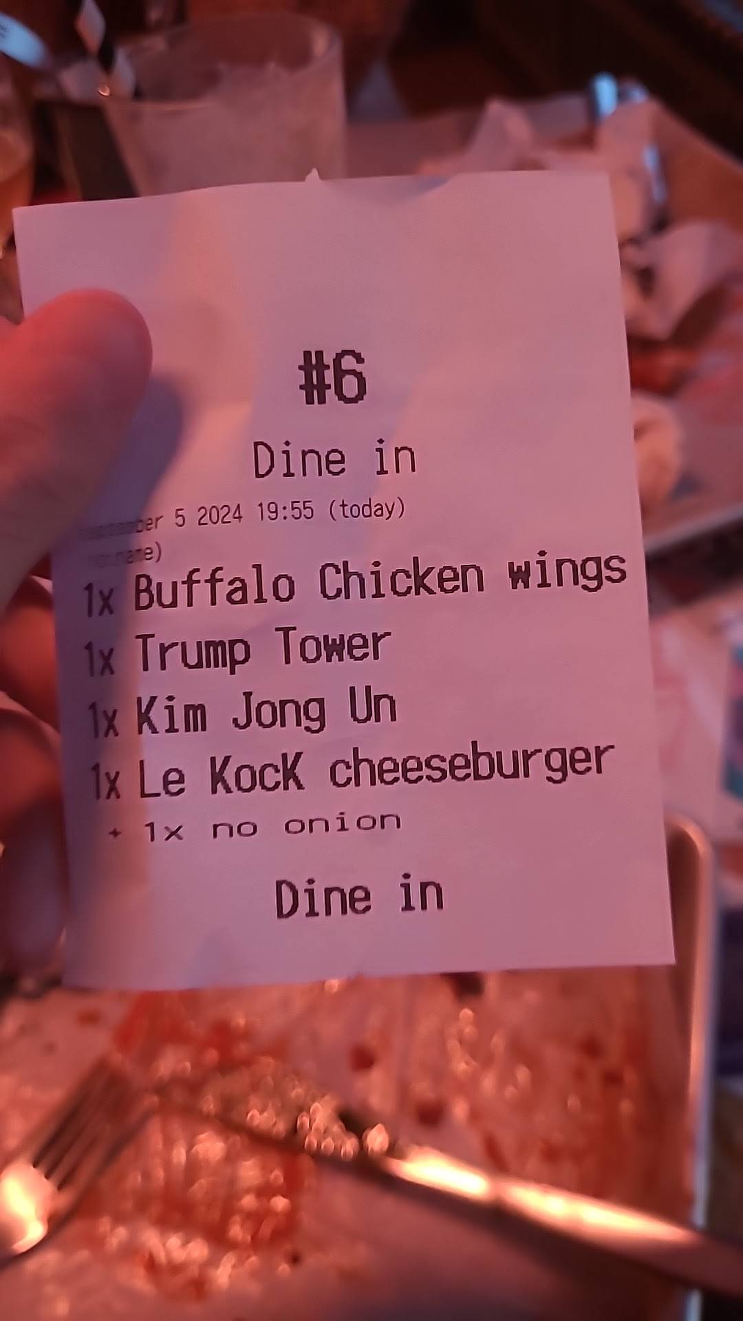 Menu at Le KocK restaurant, Reykjavík, Tryggvagata 14