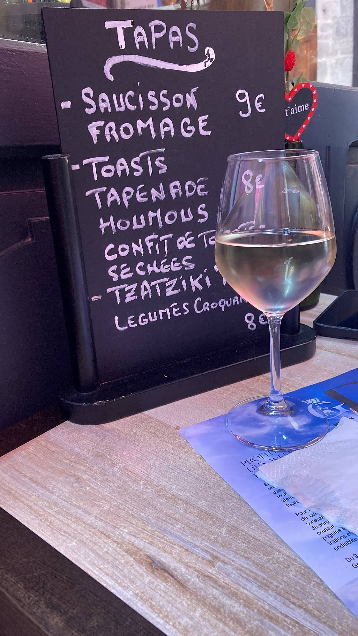 Menu au Le Secret pub et bar, Grasse