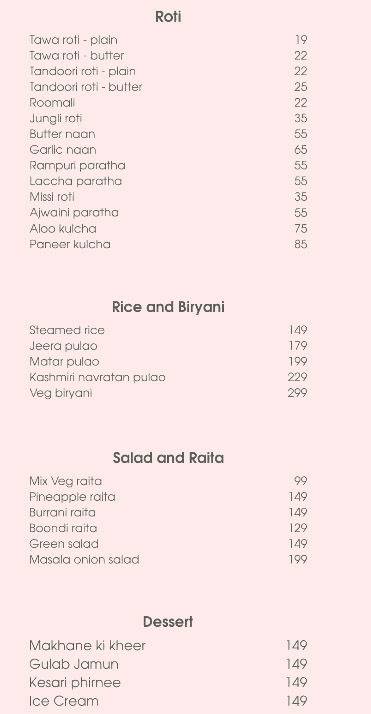 Menu at Lé Spring By Ibc, Jaipur