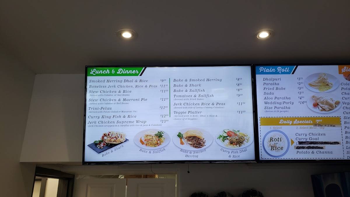 Menu at Wicked Carib, Caribbean Food Culture restaurant, Toronto