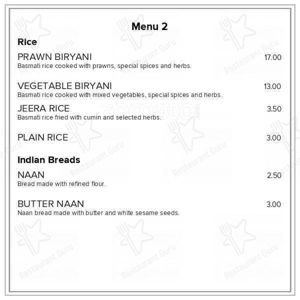 Menu at Star Of India Takeaway Levin restaurant, Levin