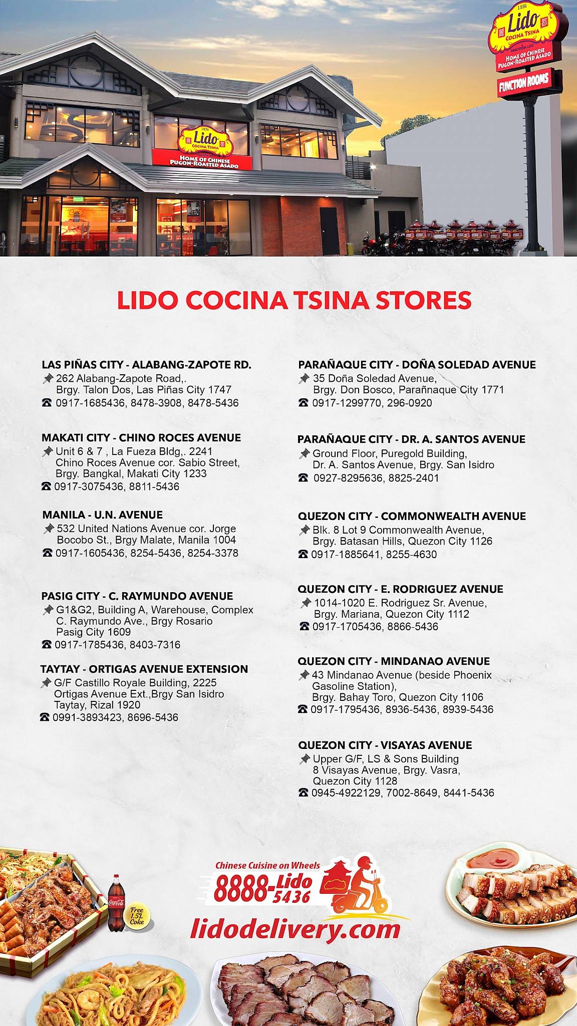 Menu at Lido Cocina Tsina restaurant, Quezon City, Block 8