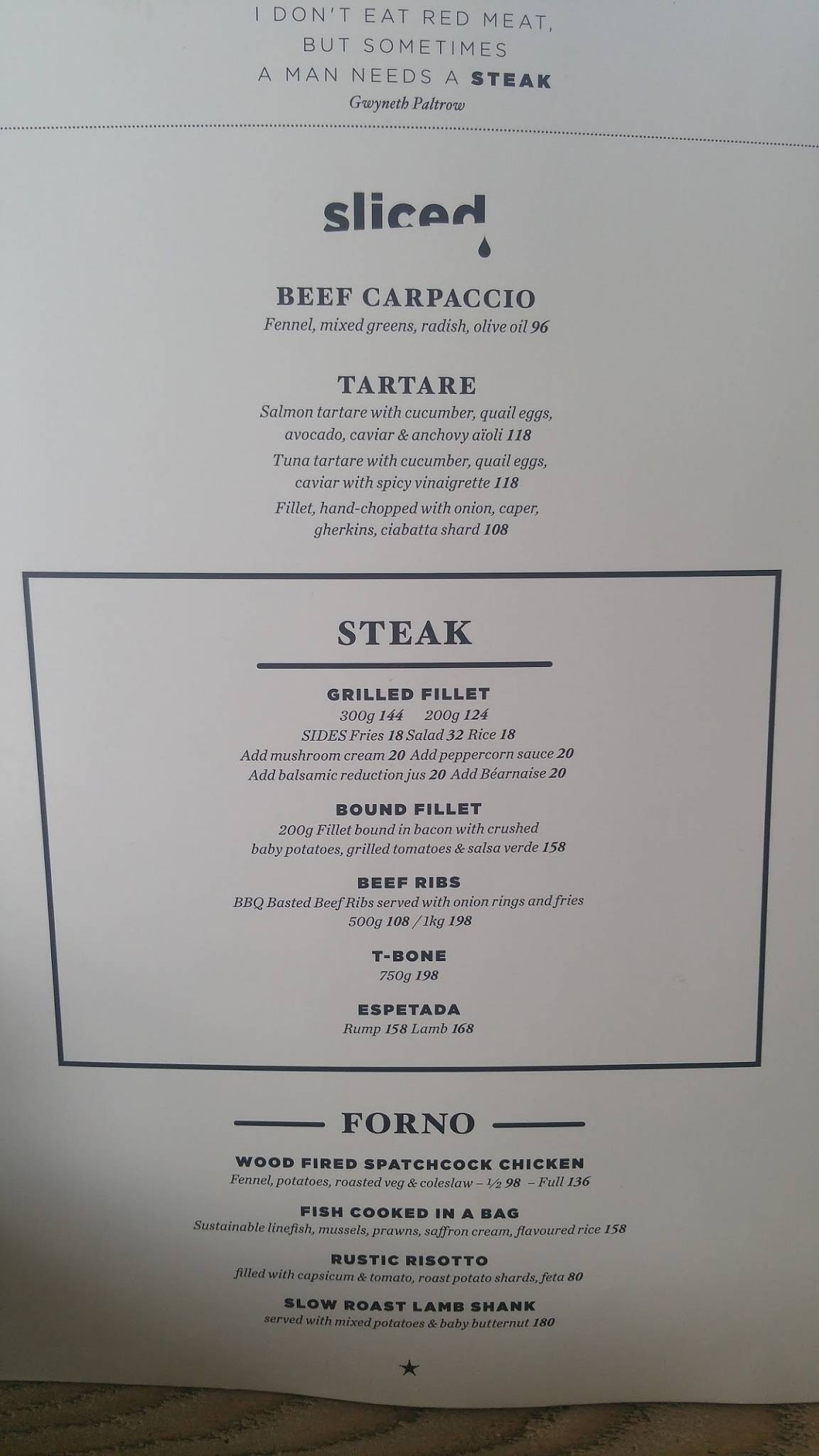 Menu at Life Grand Cafe Waterfall, Midrand, Waterfall Corner