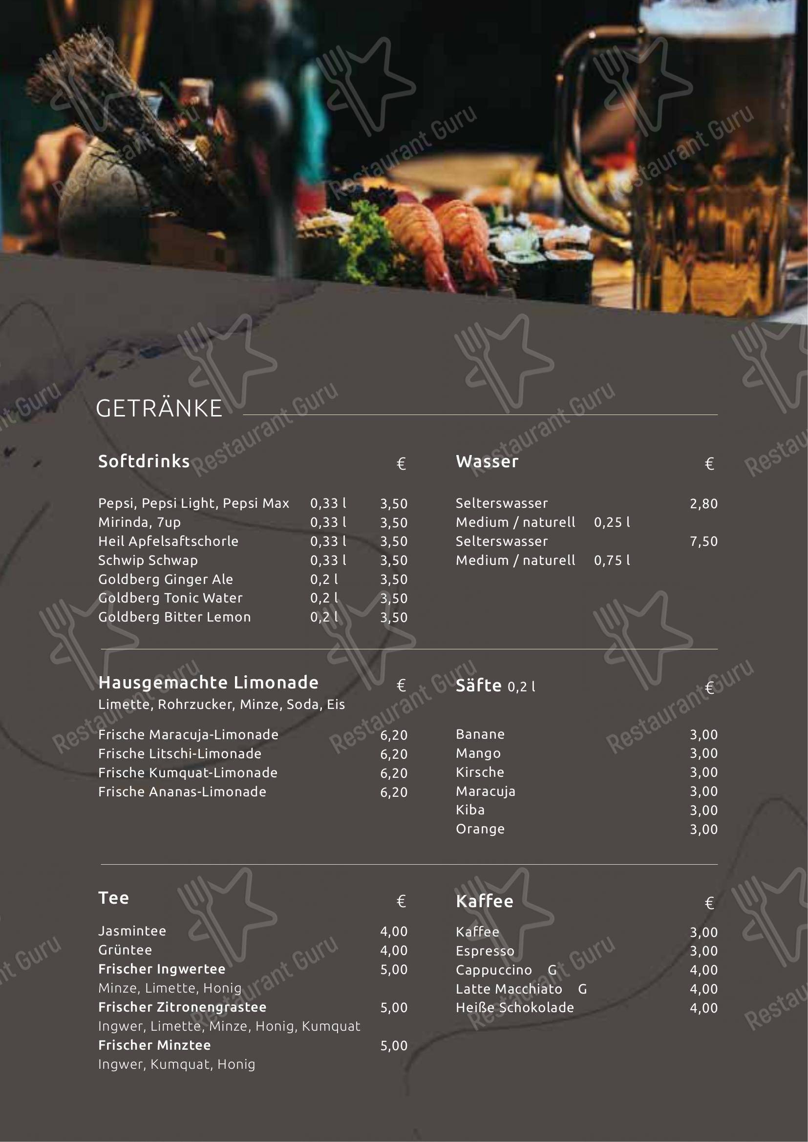 Speisekarte von Edo Restaurant, Limburg an der Lahn