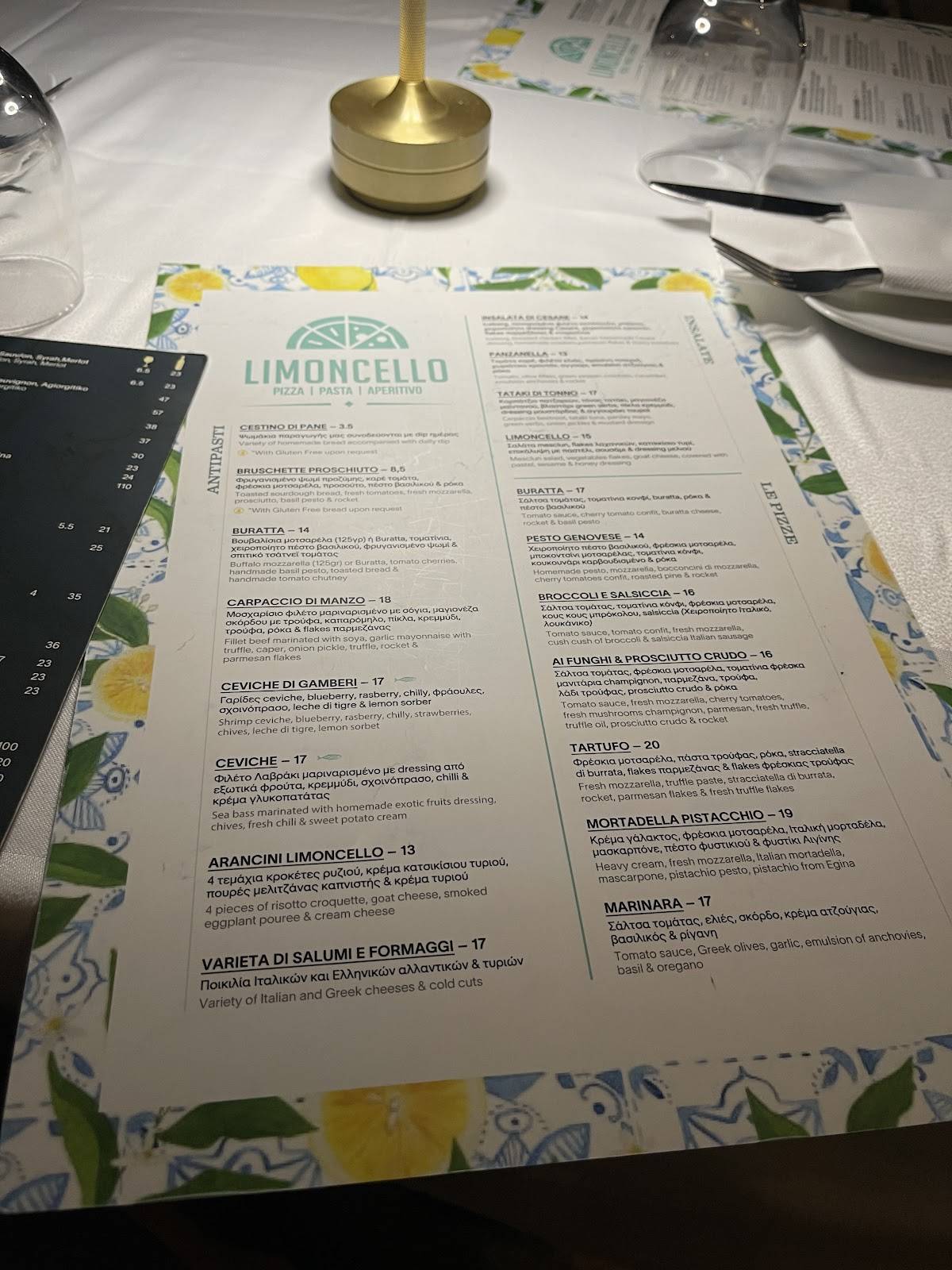 Carta de Limoncello, Corfu