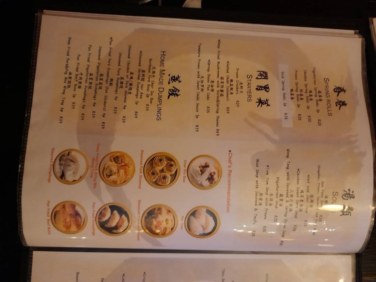 Menu at Linko Restaurant, Cape Town