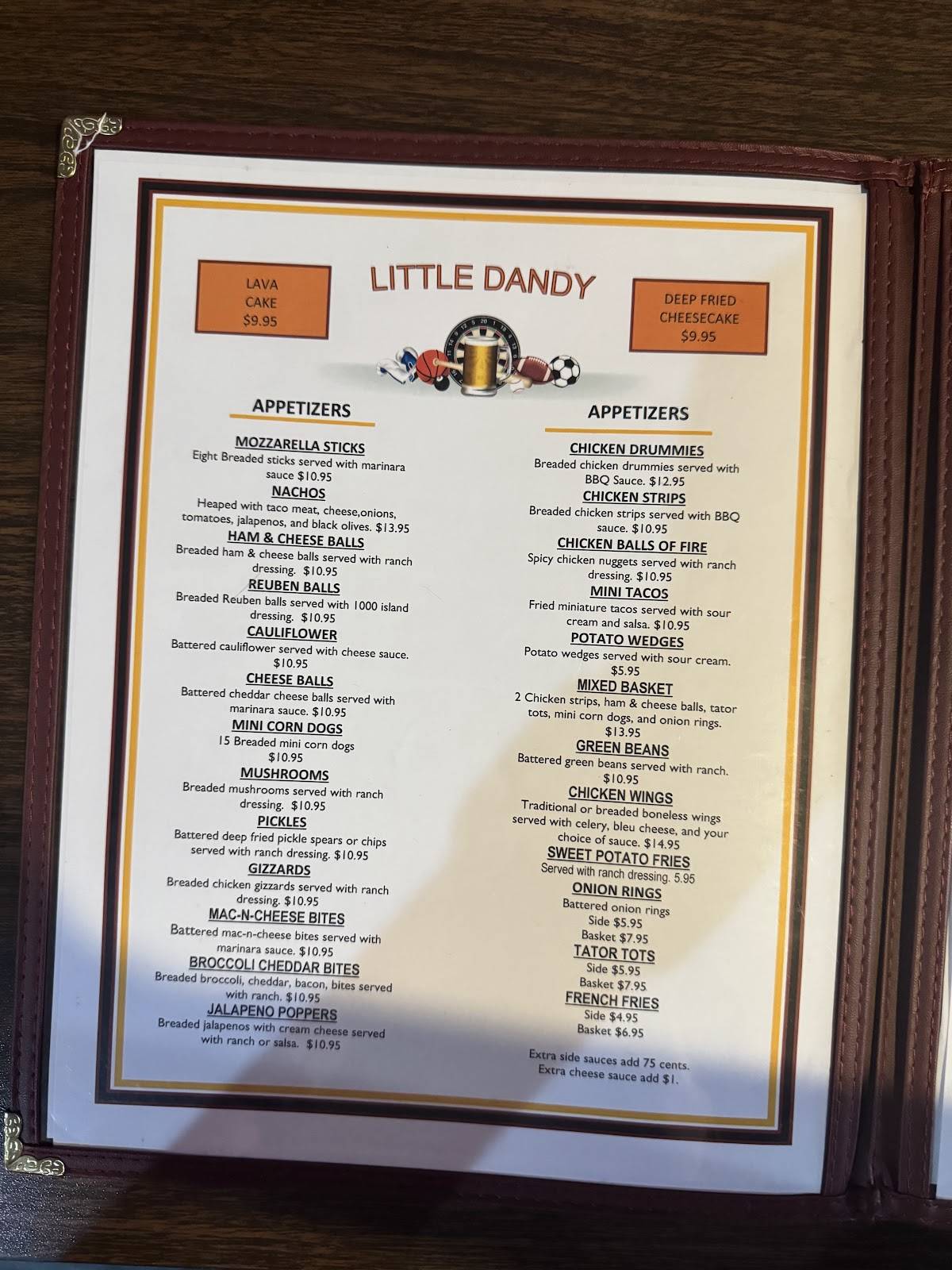 Menu at Little Dandy Bar & Grill, Le Center