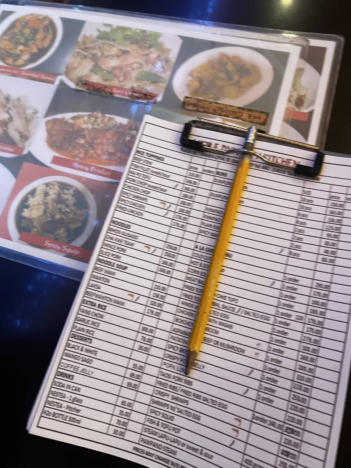 Menu at Little Dynasty Kitchen restaurant, Davao City
