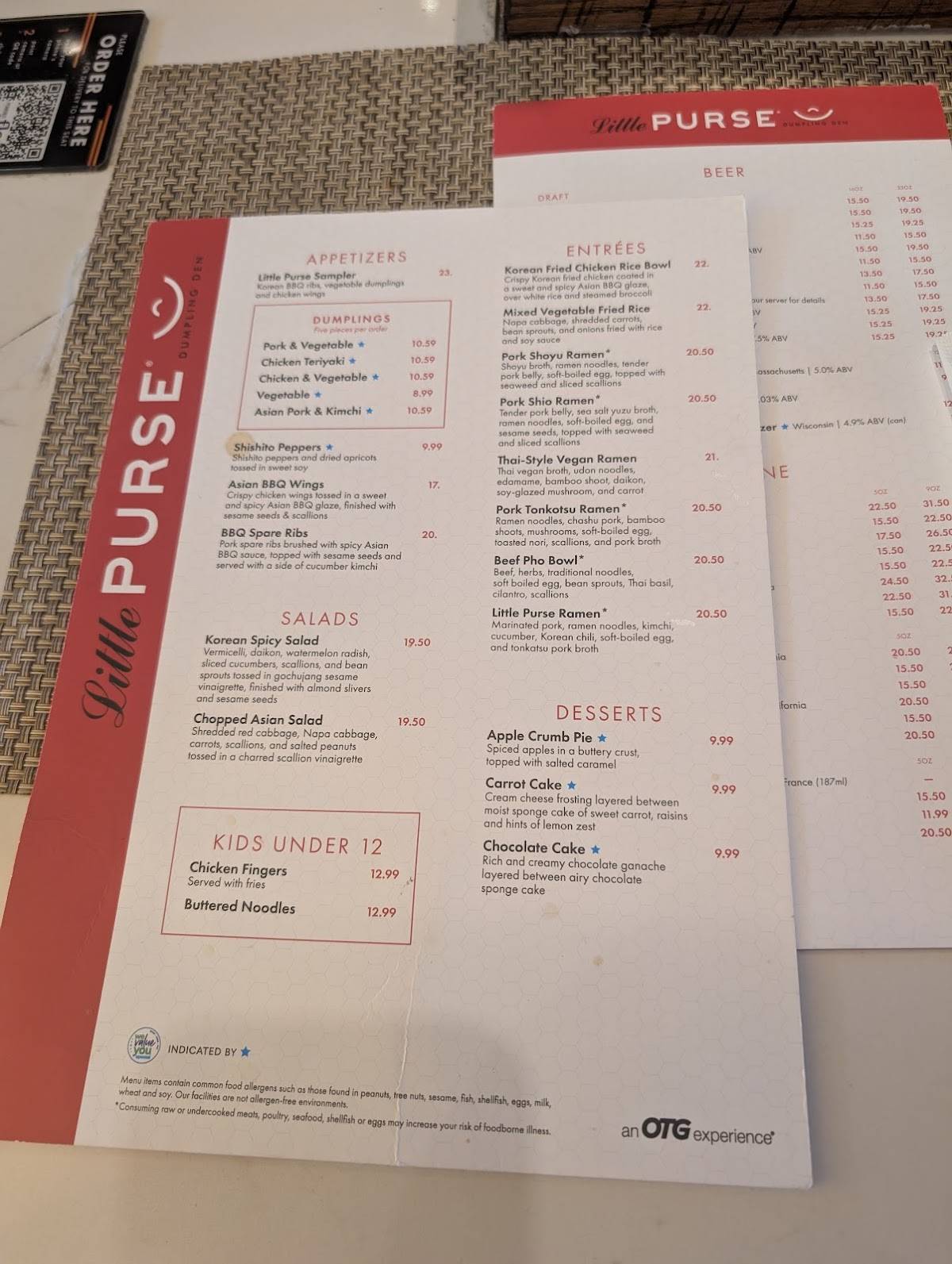 Menu at Little Purse restaurant, Newark, 70 Newark International ...