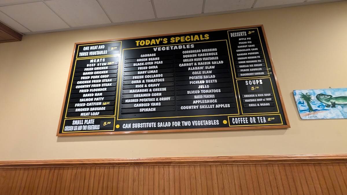 Menu at Lizard's Thicket Restaurant, Florence