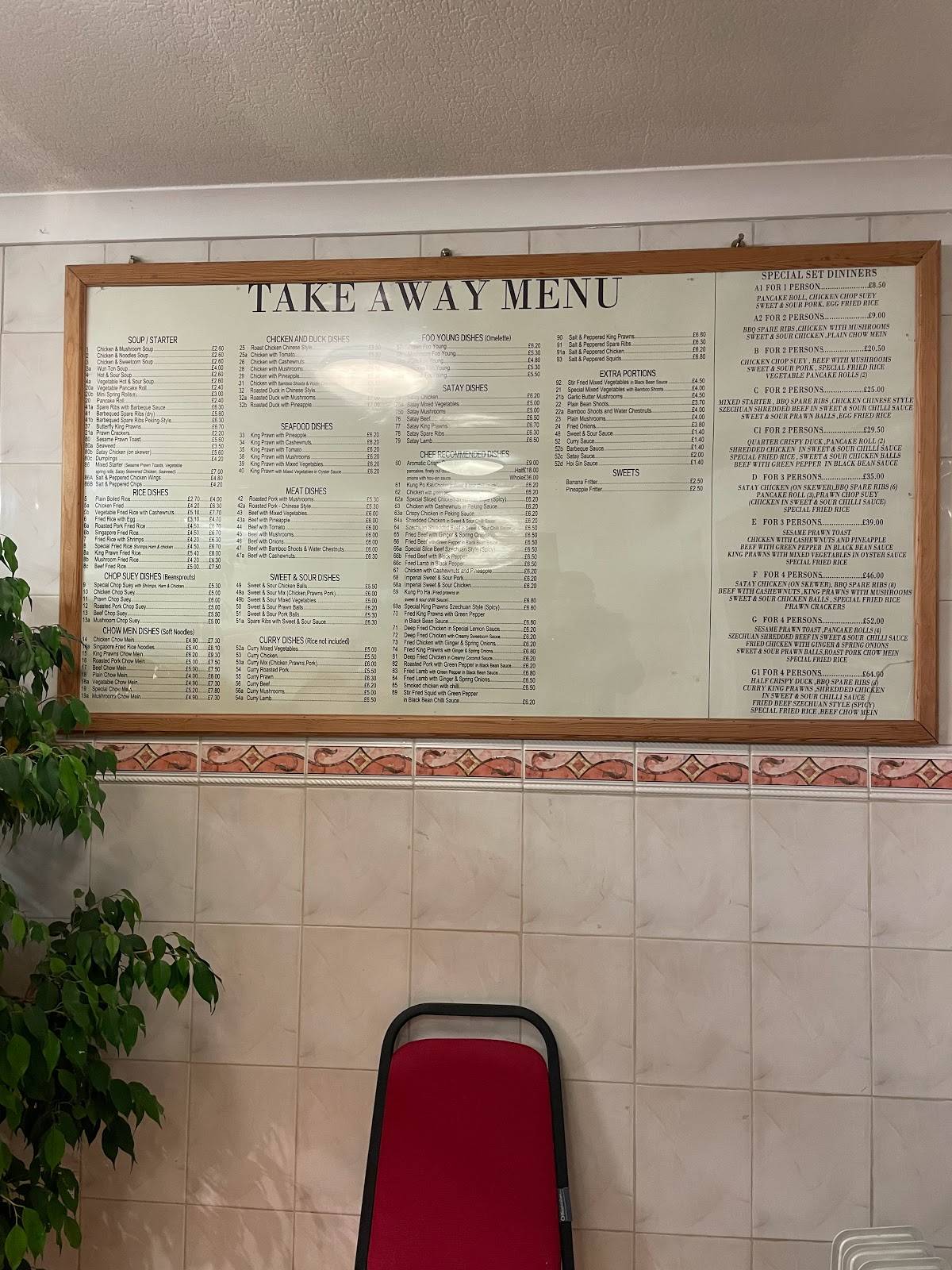 Menu at Lobster Pot fast food, Maidenhead