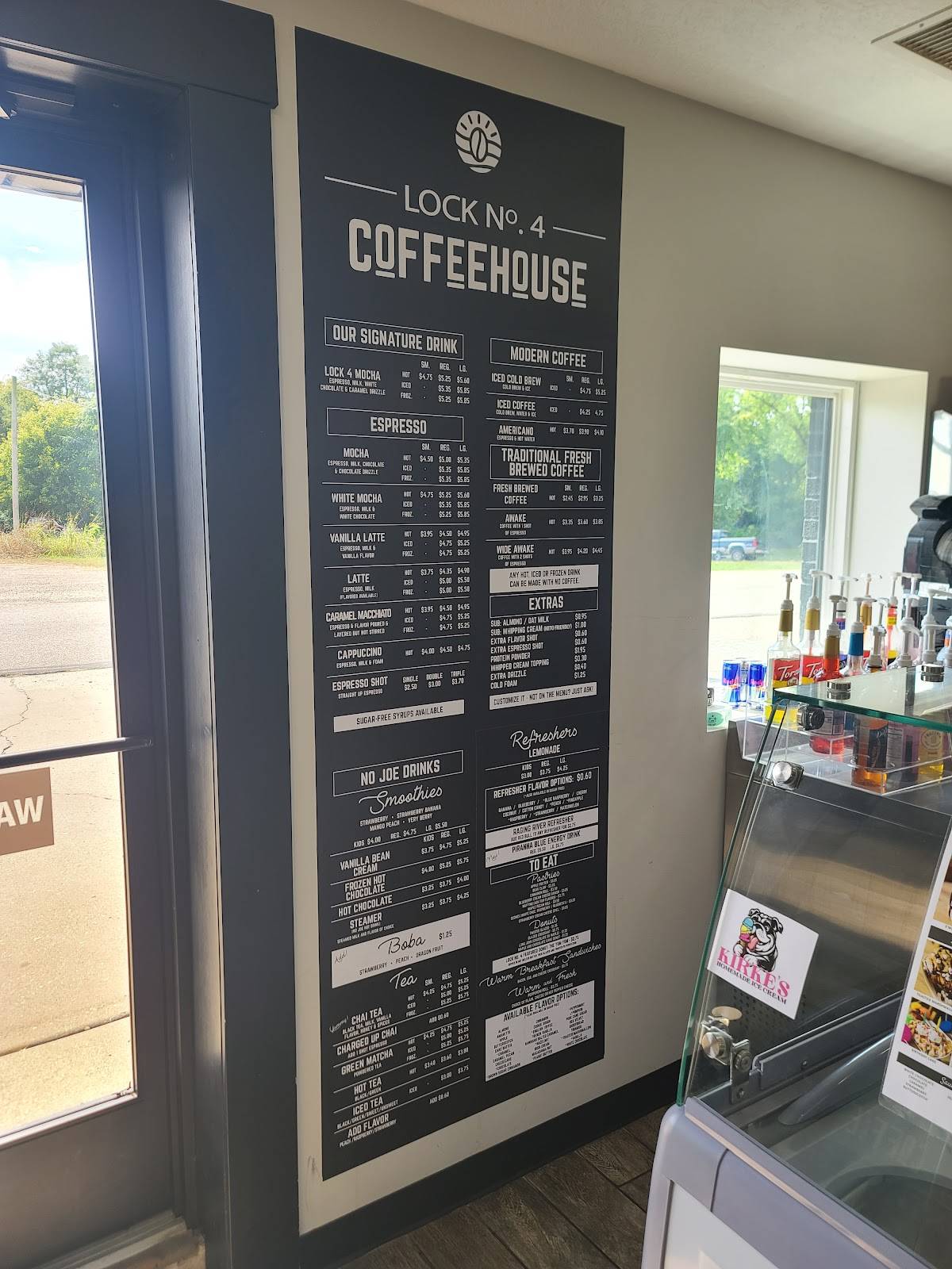 Menu at Lock No. 4 Coffee, Beverly