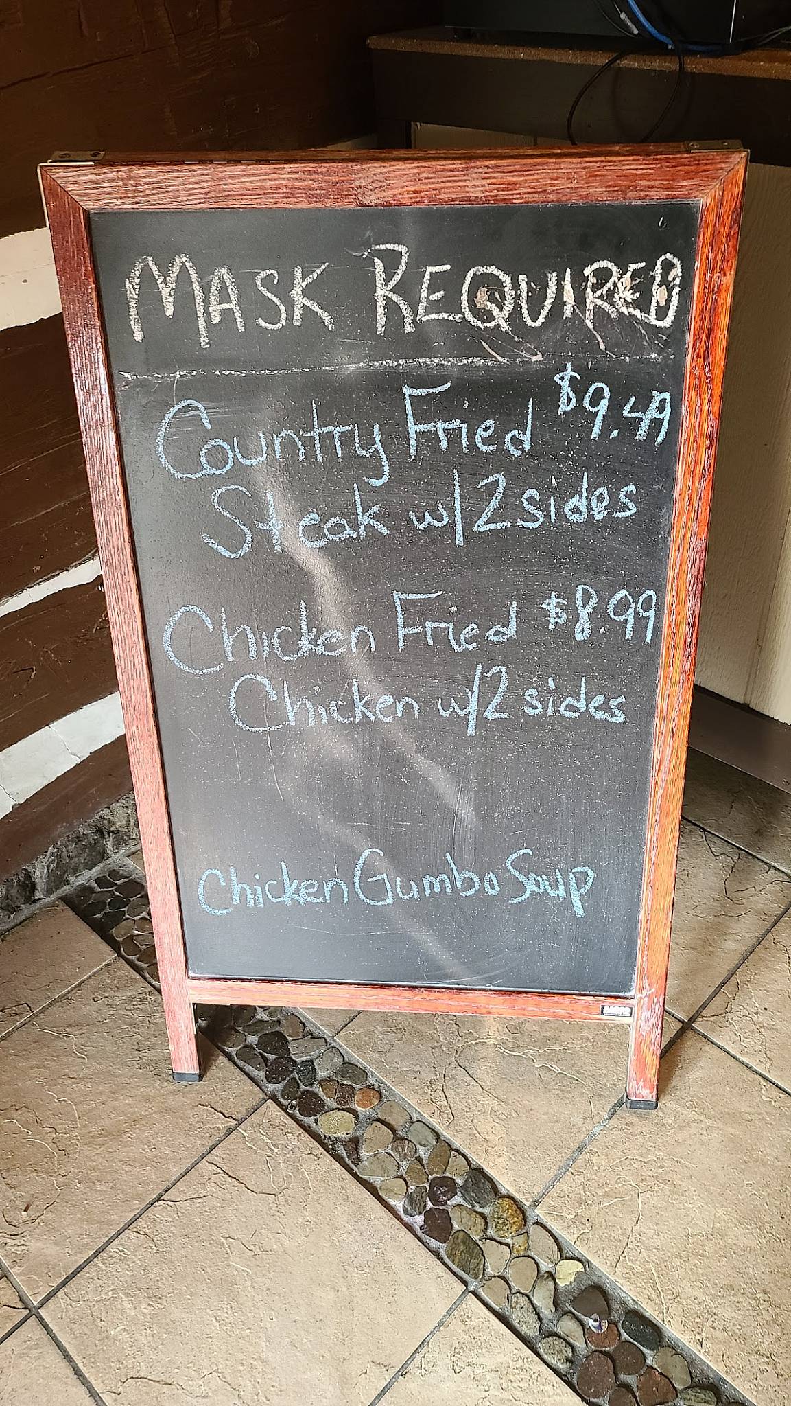 Menu at Log Cabin Inn steakhouse, Covington, 322 Madison Pike