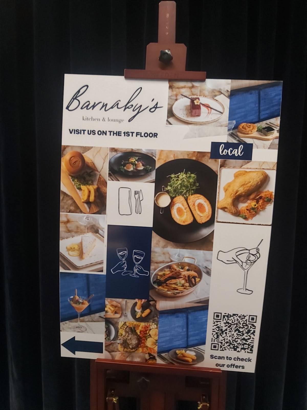 Menu at Barnabys, London, 47 Lillie Rd