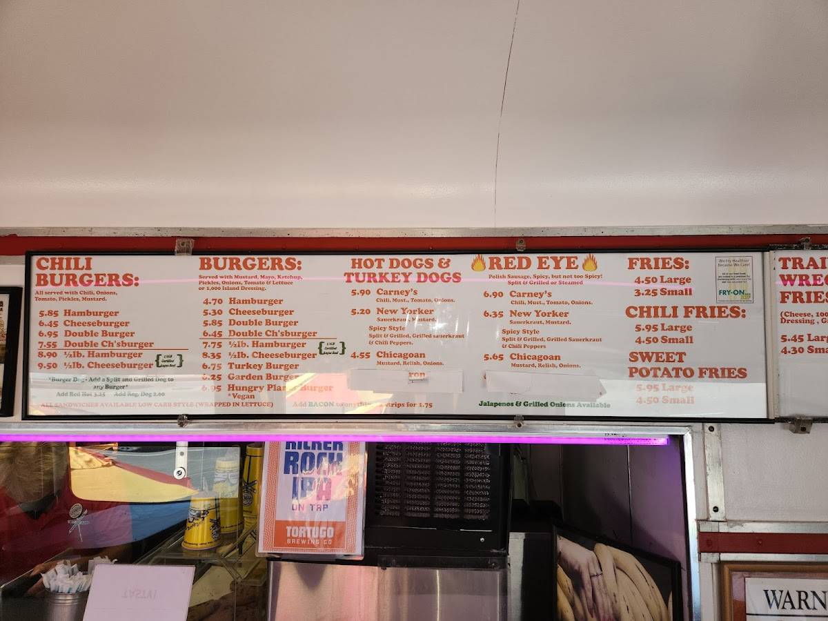 Menu at Carney's Restaurant, Los Angeles, Sunset Blvd