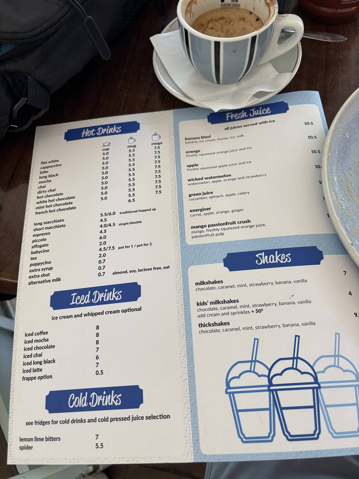 Menu at Lu Lu's Cafe, Rockingham