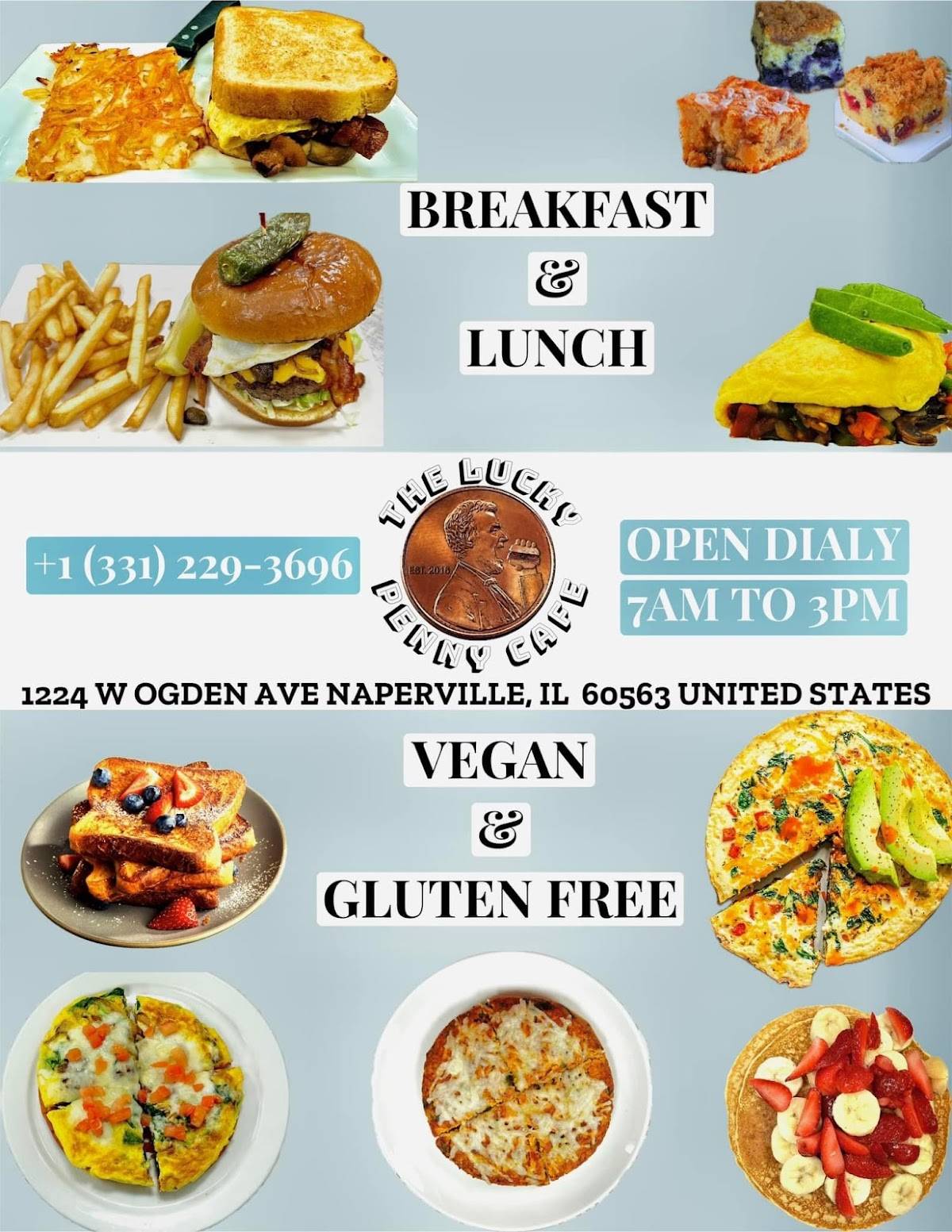 Menu at Lucky Penny Deli Cafe, Naperville
