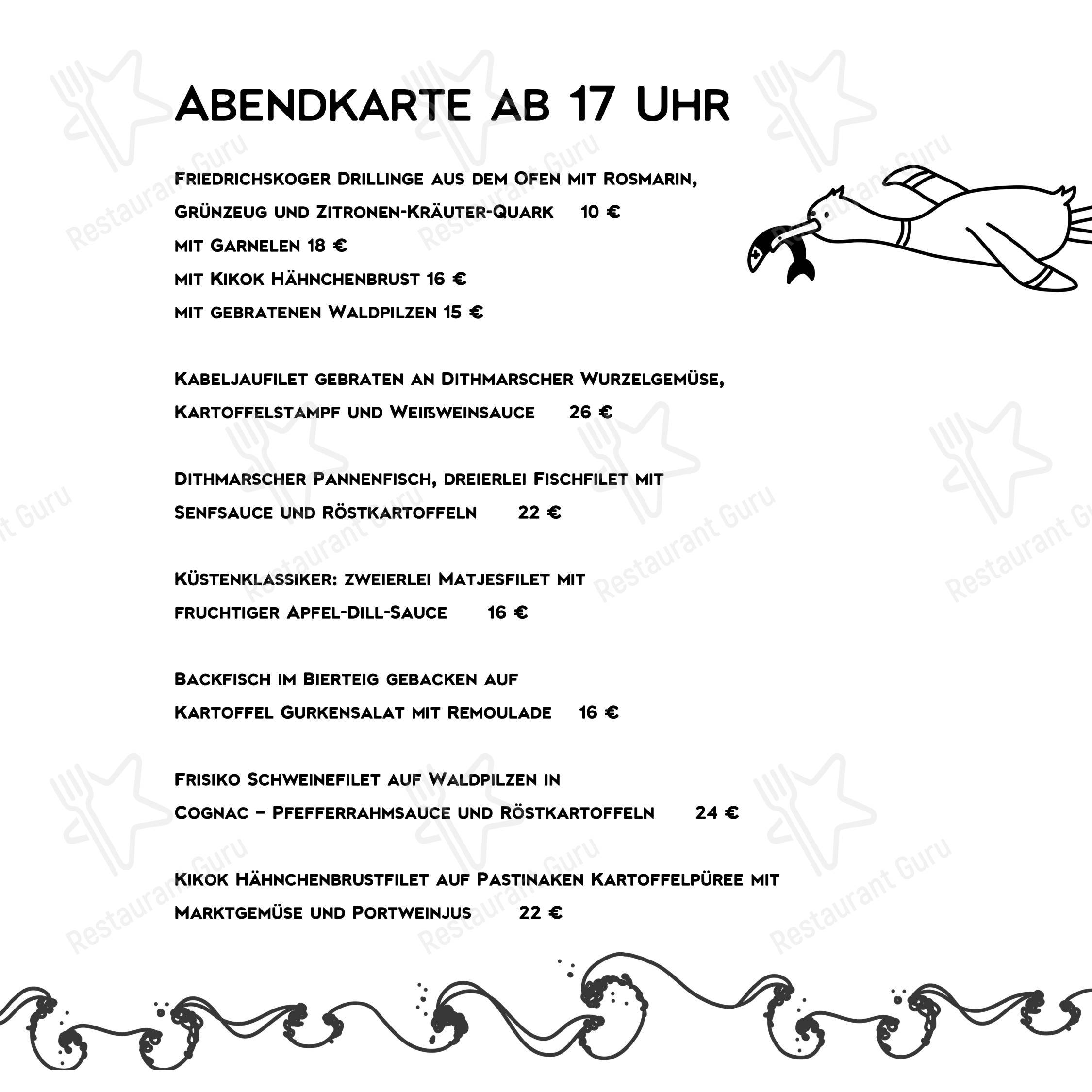 Speisekarte von Stulle und Pulle im Lust auf Meer Nindorf steakhaus ...