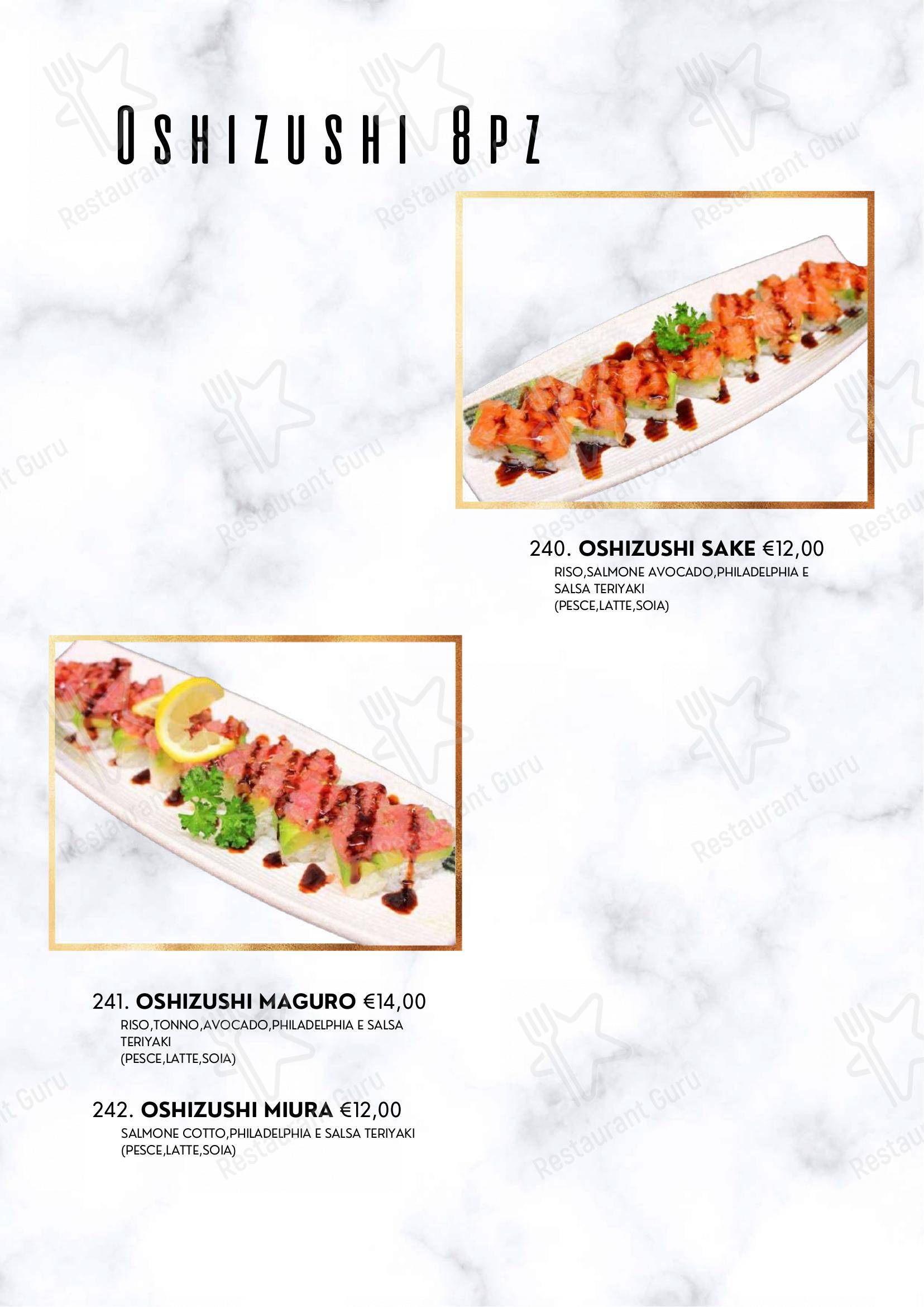 Speisekarte von MI SUSHI MESTRE restaurant, Venedig