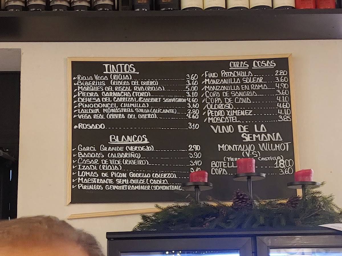 Carta del restaurante Casa Varona, Madrid, Pl. del Matute