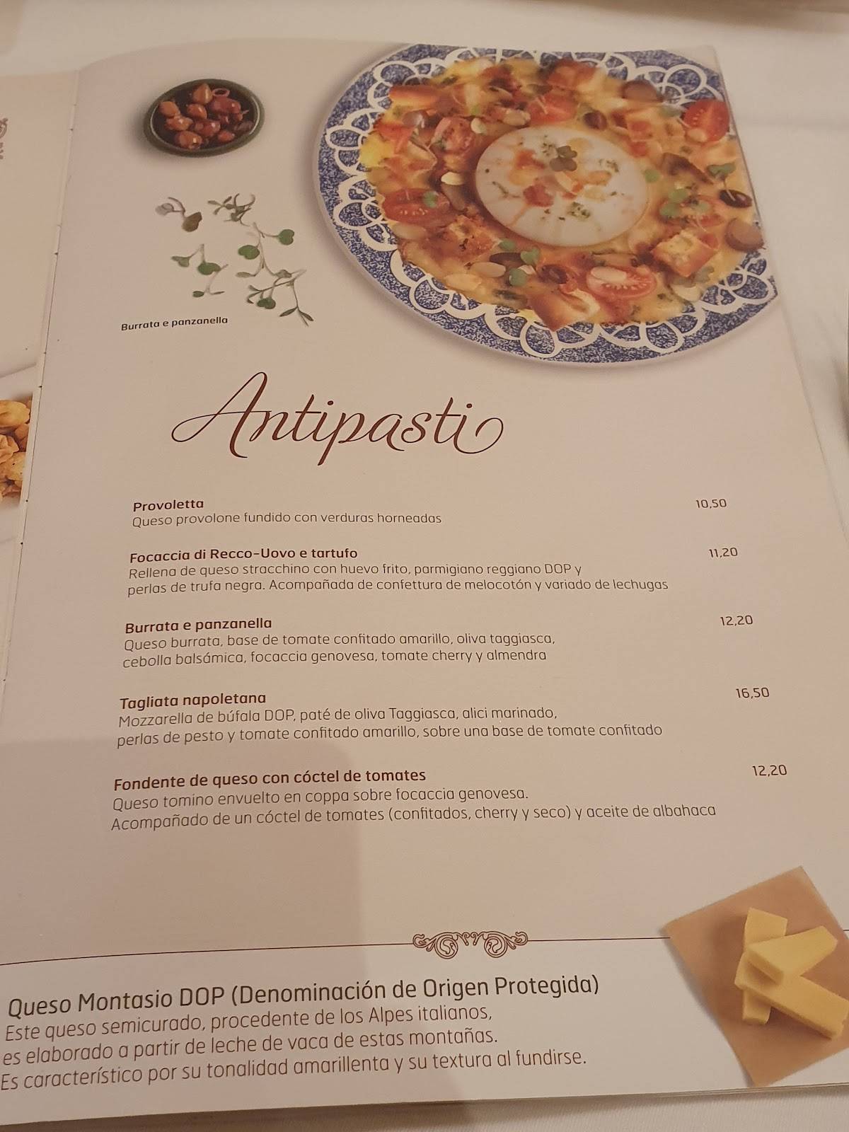 Carta del restaurante La Tagliatella C.C. Plaza Río 2, Madrid, Madrid ...