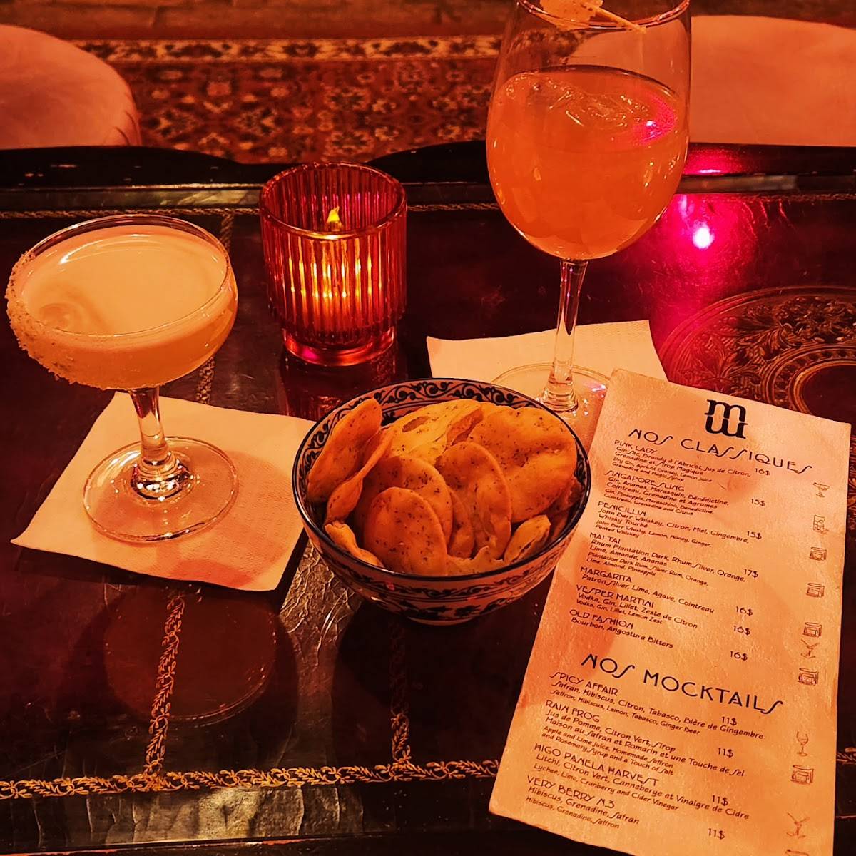 Menu au Magique Magpie pub et bar, Montréal