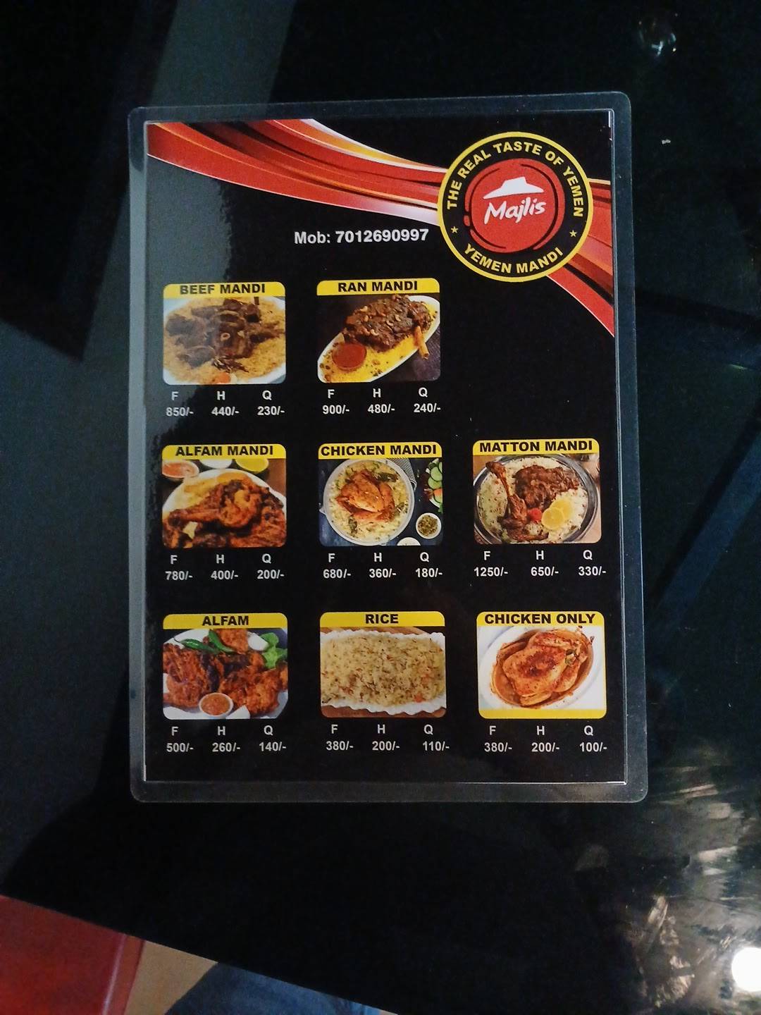 Menu at Majlis Mandhi Restaurant, Kuravilangad