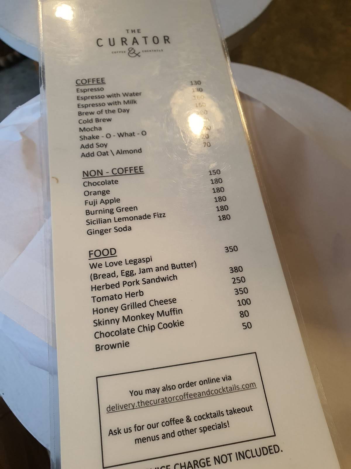 Menu at The Curator Coffee & Cocktails pub & bar, Makati, 134 Legazpi ...