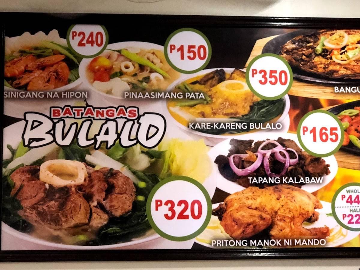 Menu at Mando And Elvie's Lutong Bahay - Sto. Tomas restaurant, Santo Tomas