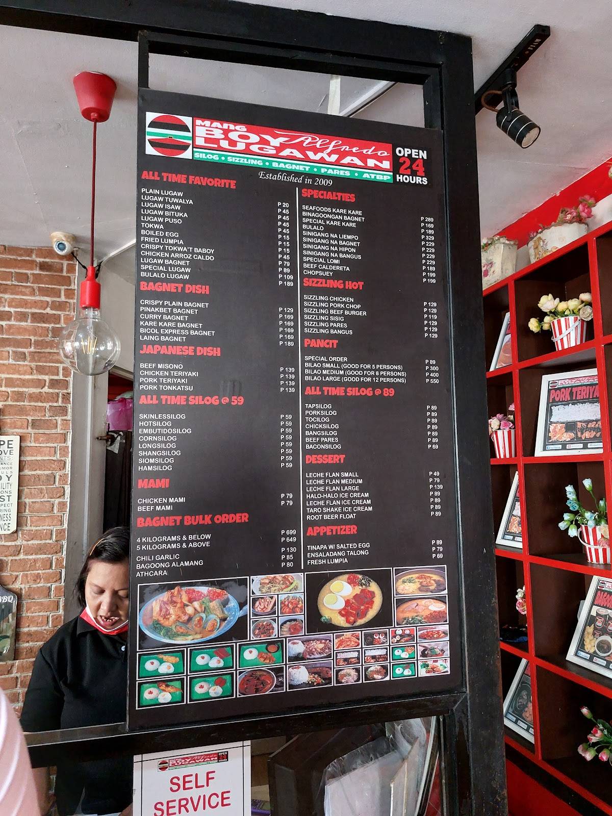 Menu at Mang Boy Alfredo Lugawan - Kingspoint restaurant, Quezon City