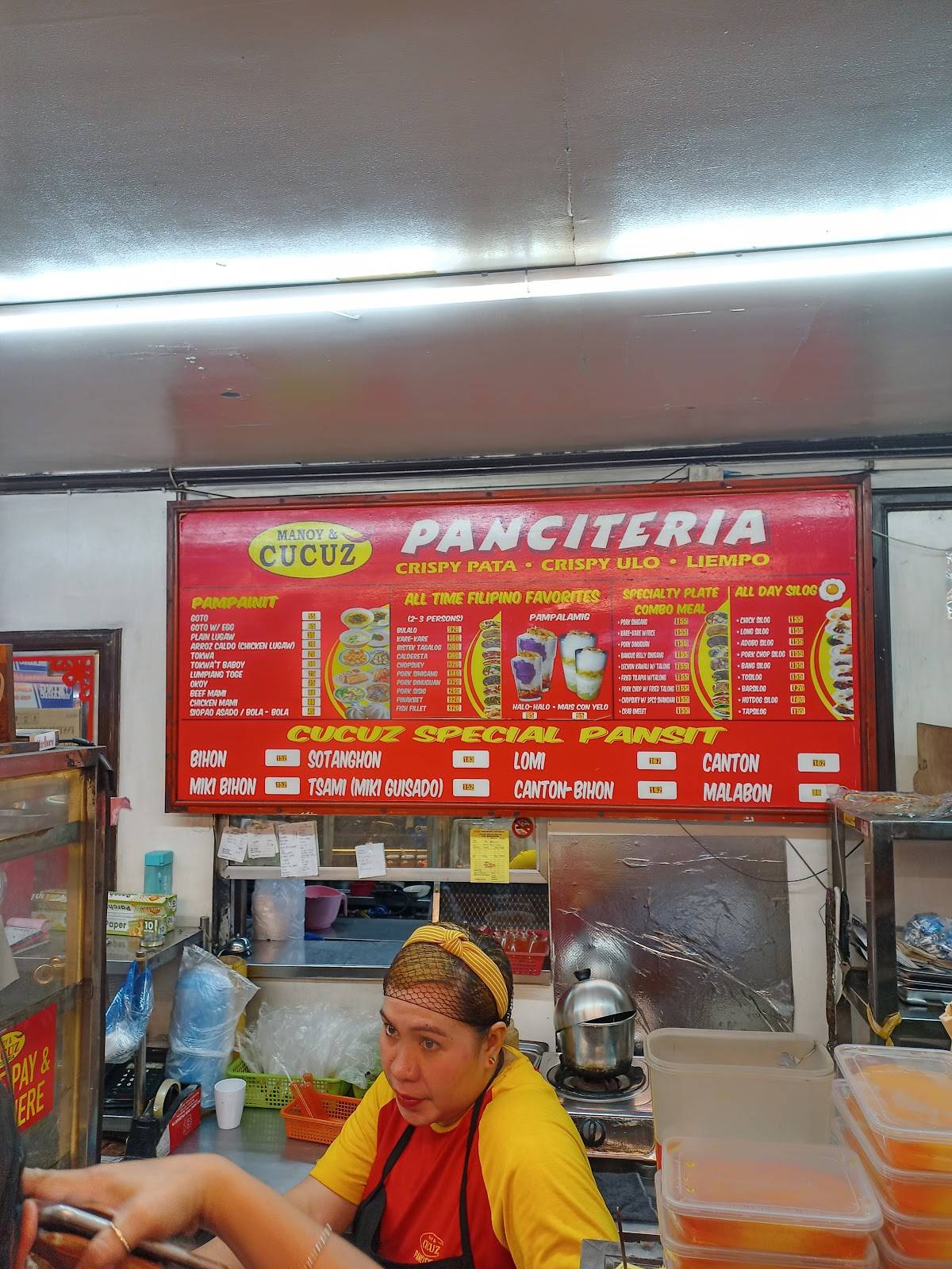 Menu at Manoy and Cucuz Panciteria restaurant, Las Pinas, FX2H+6V2