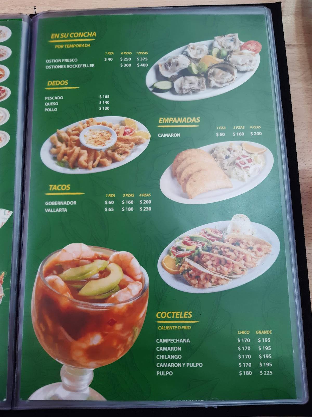 Carta del restaurante Mariscos El Memín, Saltillo, Blvd. Eulalio ...