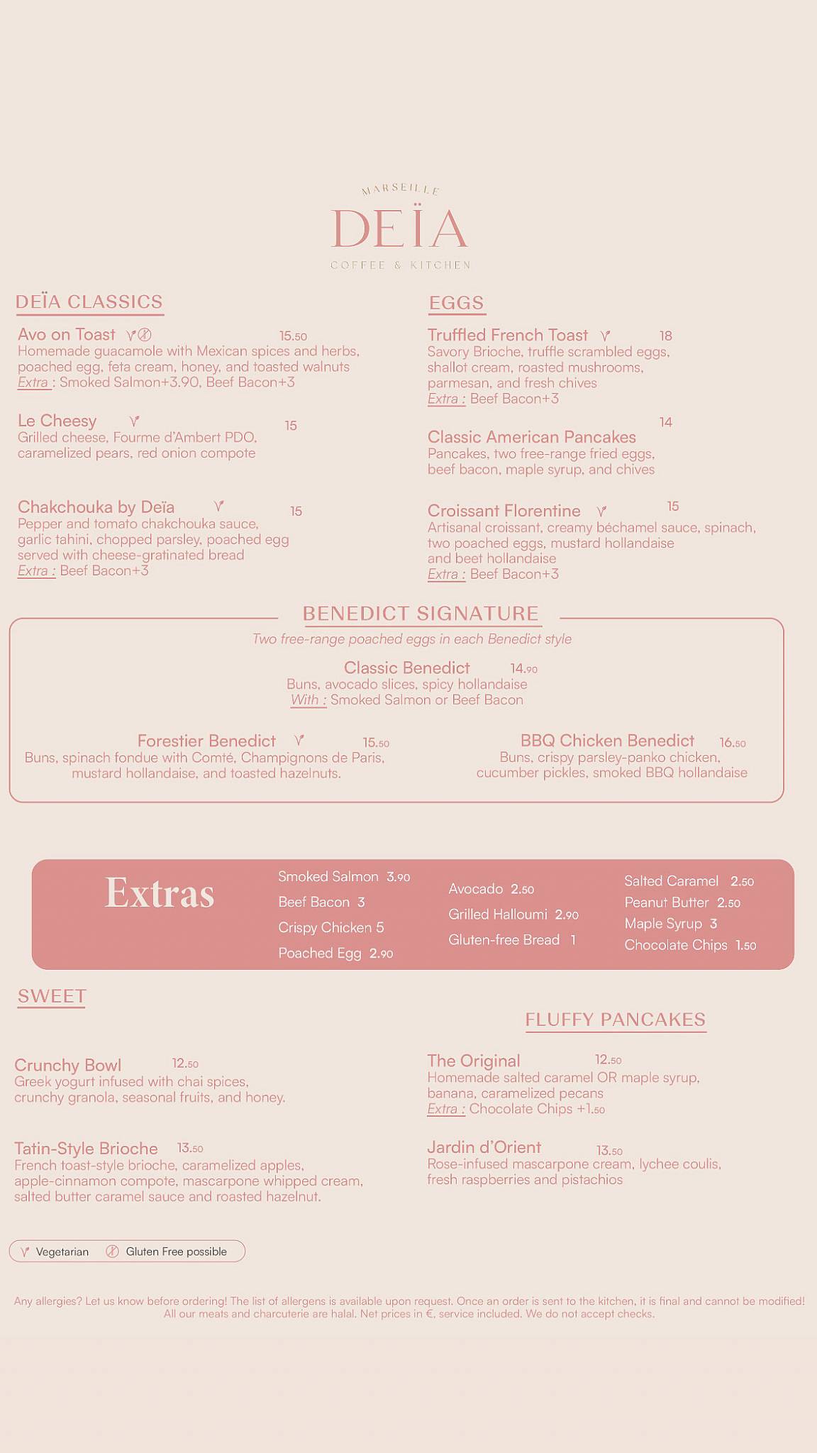 Menu at Deïa Coffee & Kitchen - Brunch Marseille restaurant, Marseille