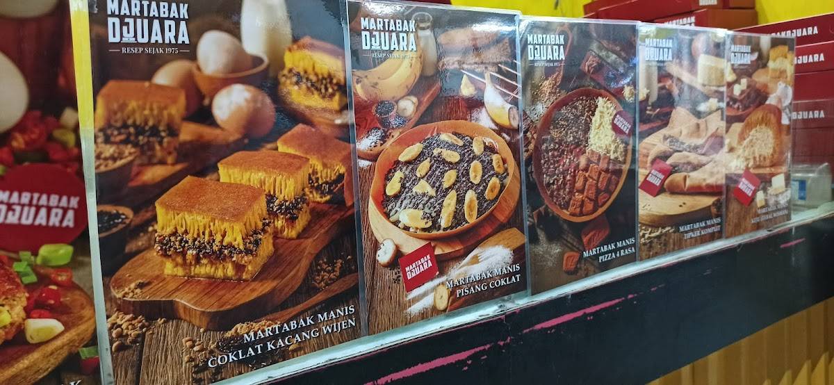 Menu at Martabak Djuara, Ciledug restaurant, South Jakarta