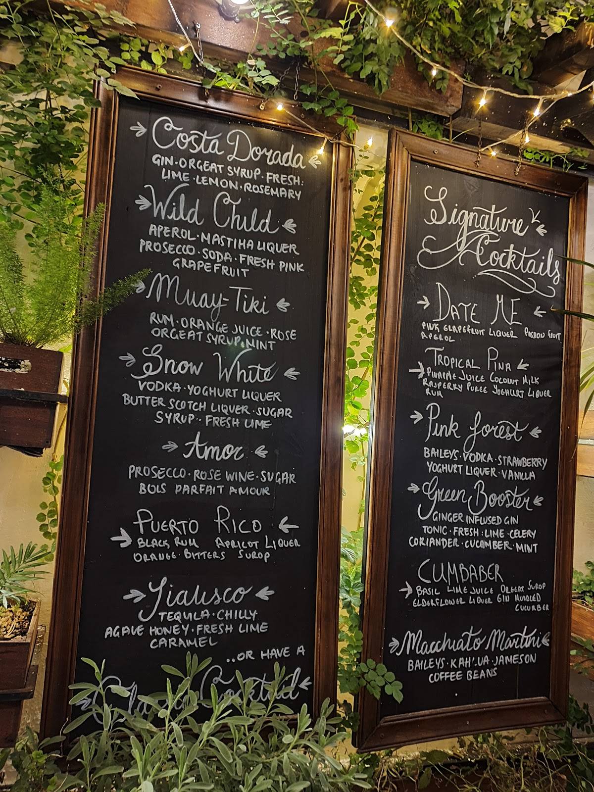 Menu at Mason Bar, Limassol