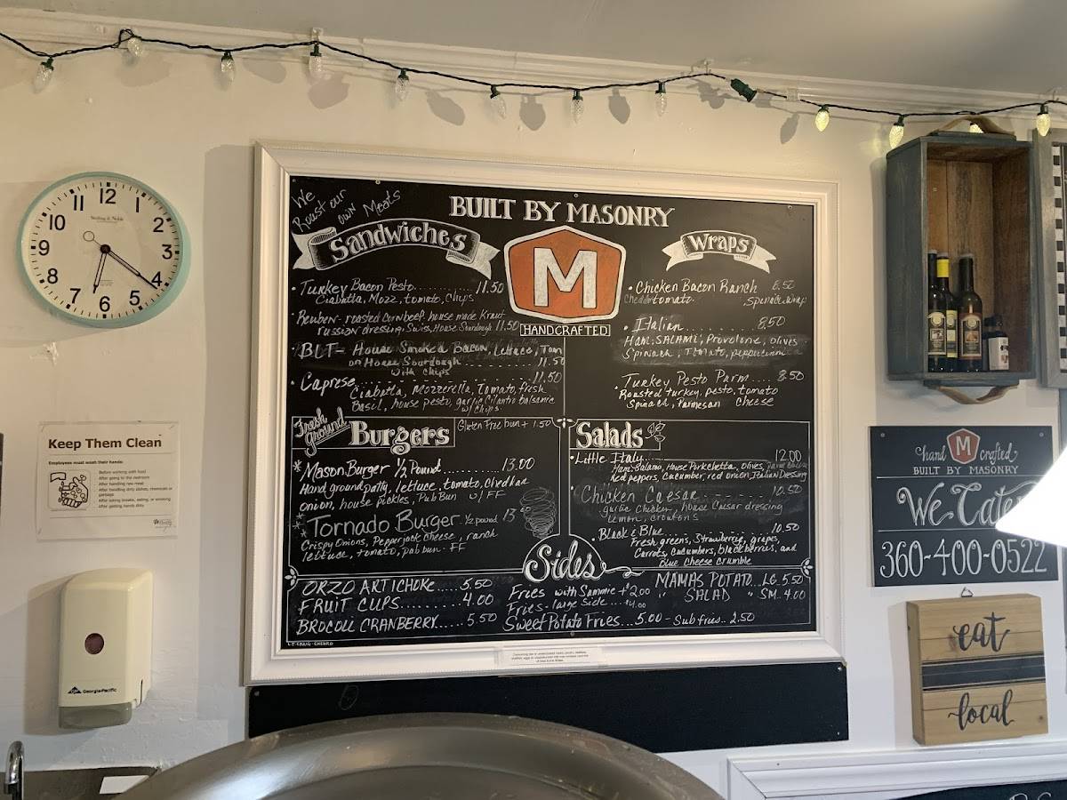 Menu at Masonry Cafe Catering, Yelm