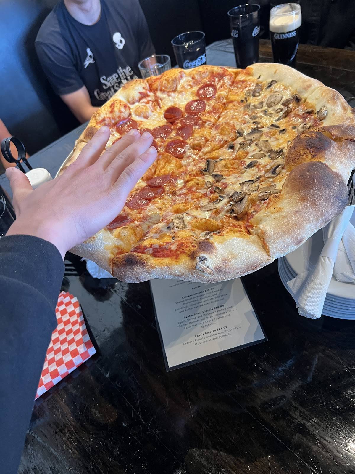 Menu at Maxwell's pizzeria, Park City