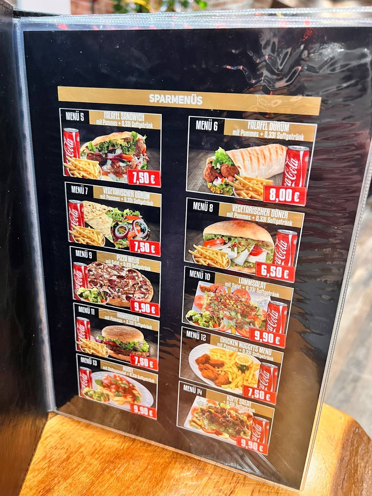 Speisekarte von Melis pizza, Frankfurt am Main