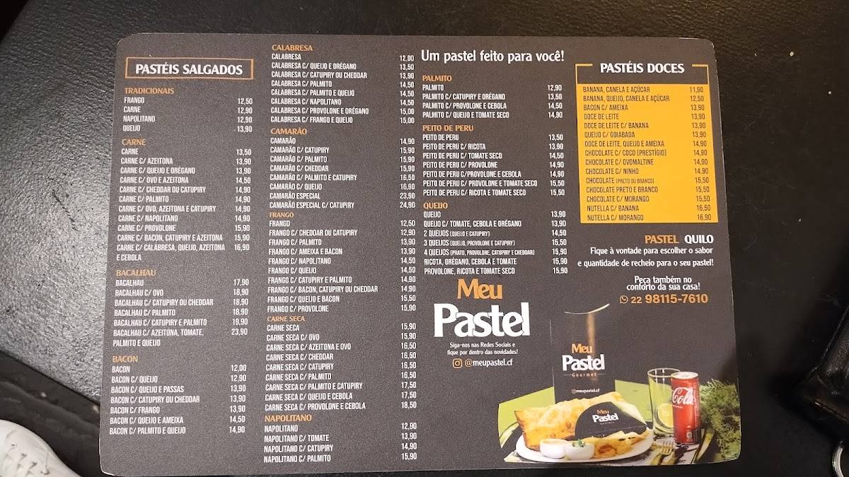 Menu em Meu Pastel Gourmet restaurante, Cabo Frio