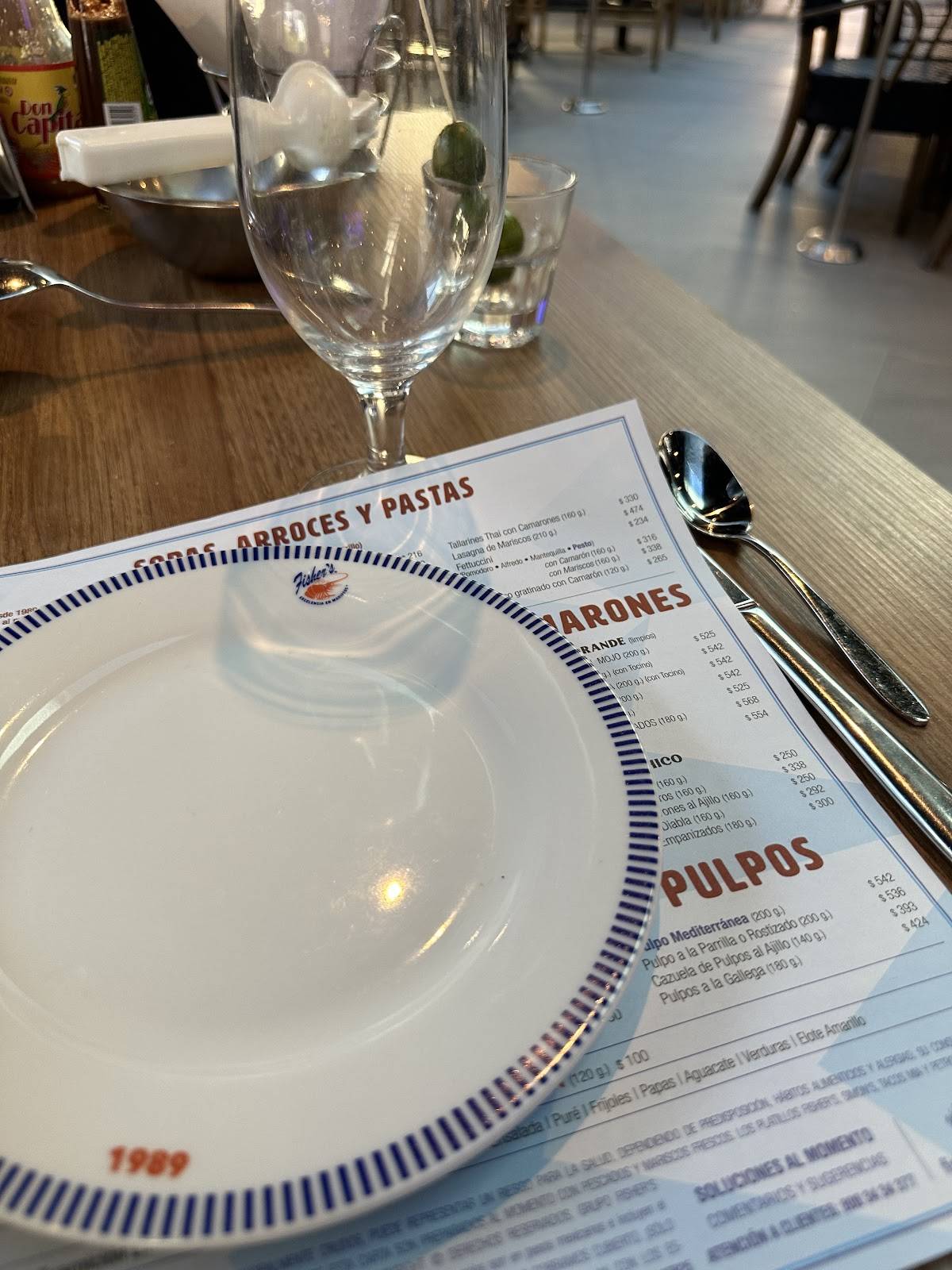 Carta del restaurante Fisher's Polanco, Ciudad del México, Avenida ...