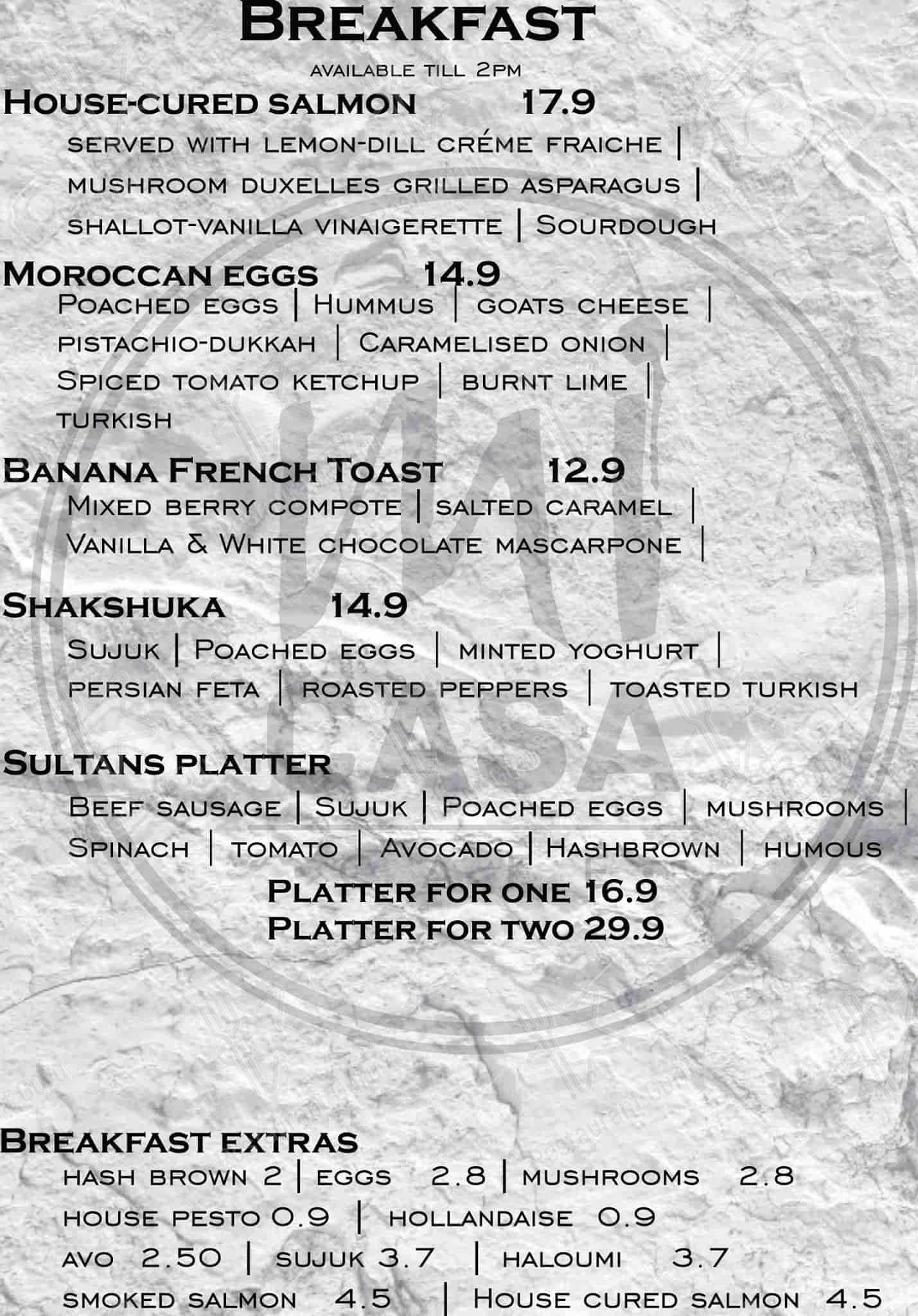 Menu at Mi Casa Café cafe, Underwood