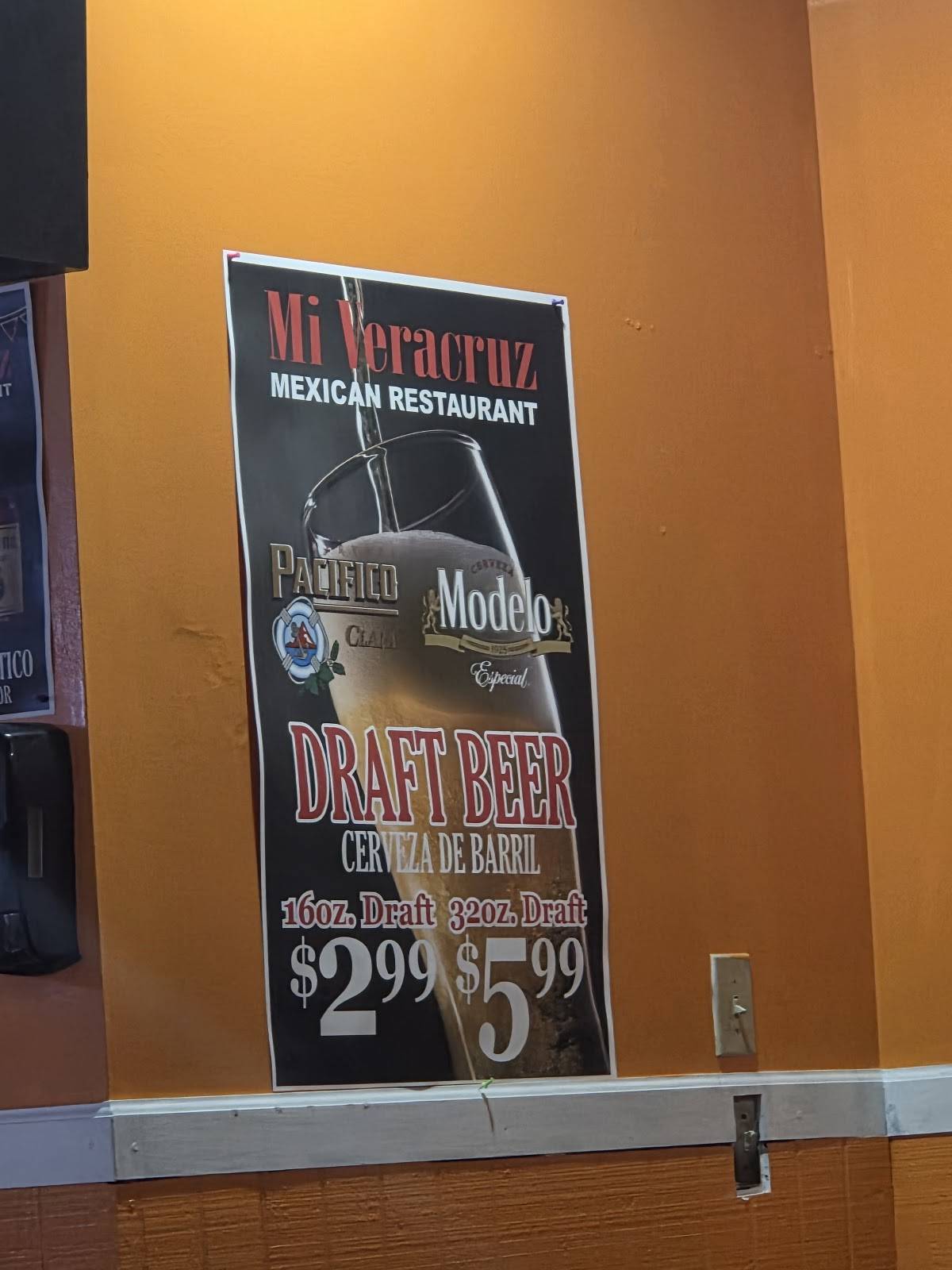 Menu at Mi Veracruz restaurant, Jacksonville, Philips Hwy