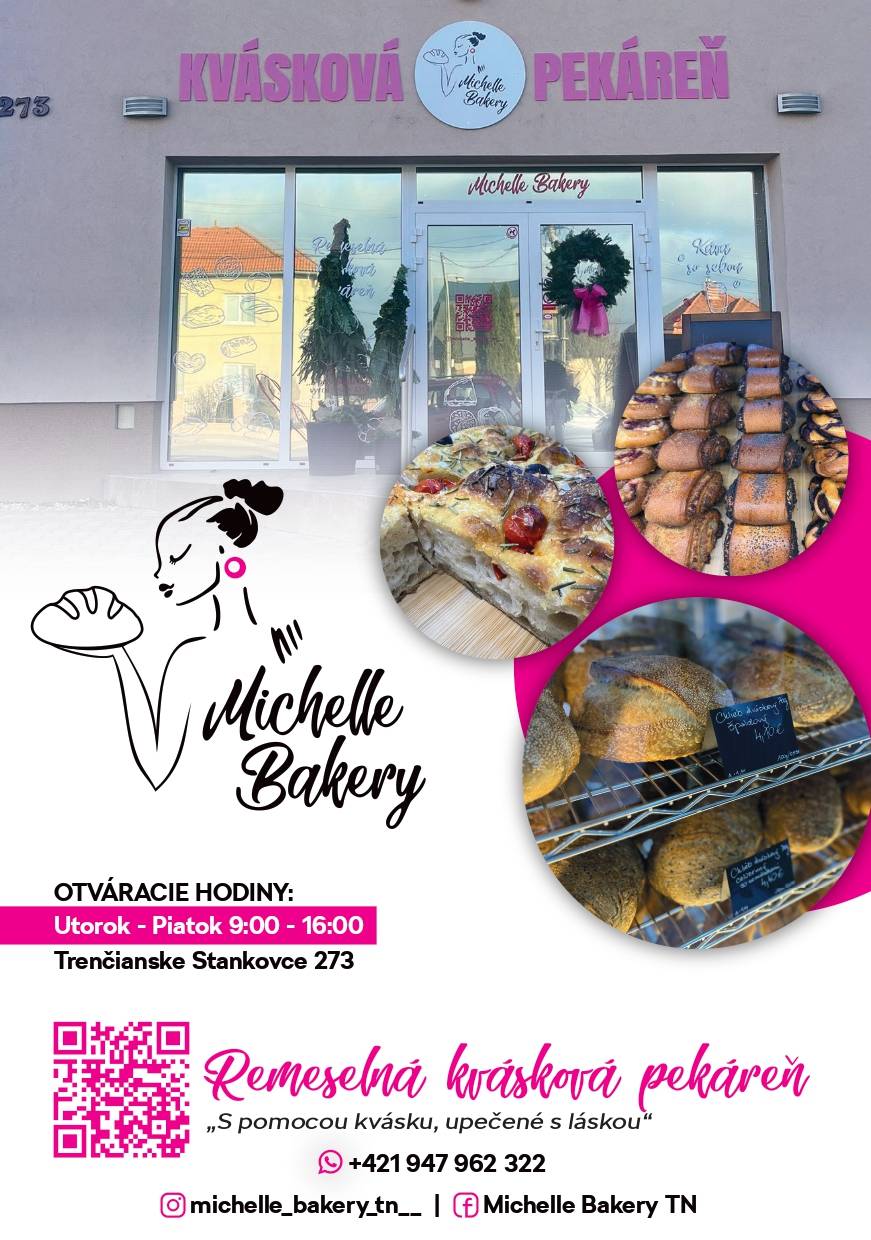 Menu at Michelle Bakery, Trenčianske Stankovce