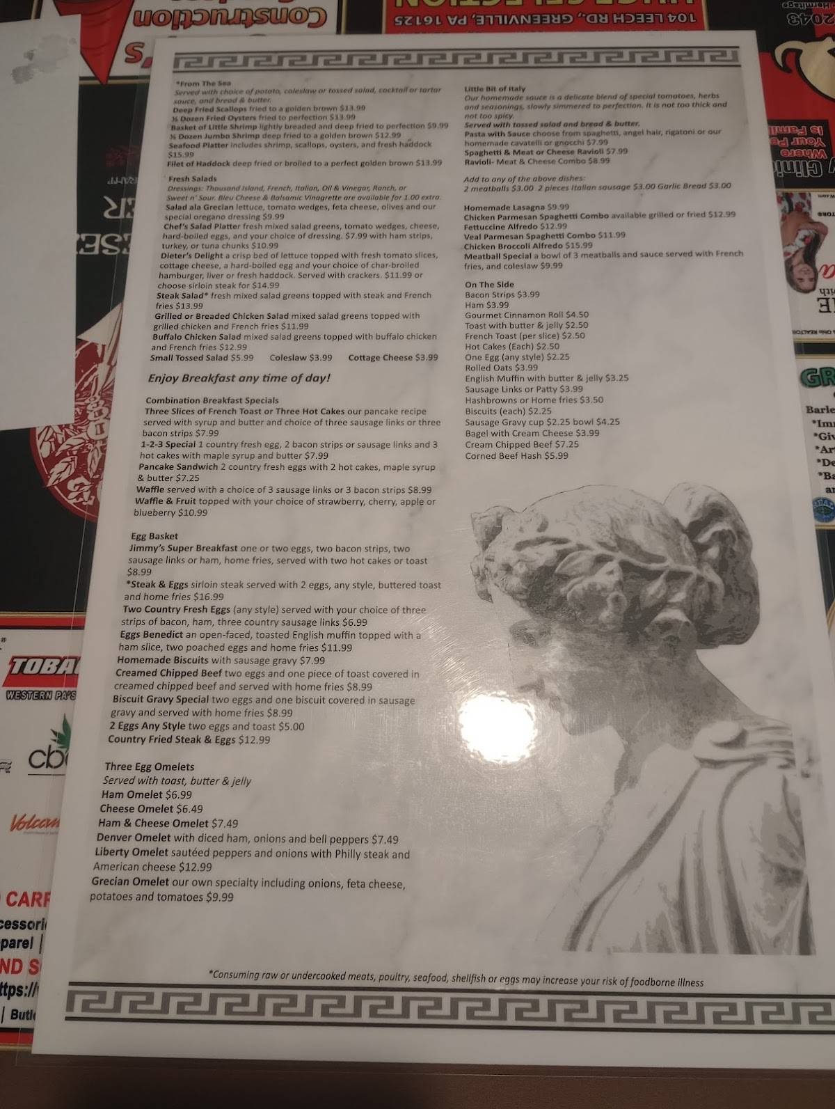 Menu at Middlesex Diner restaurant, West Middlesex