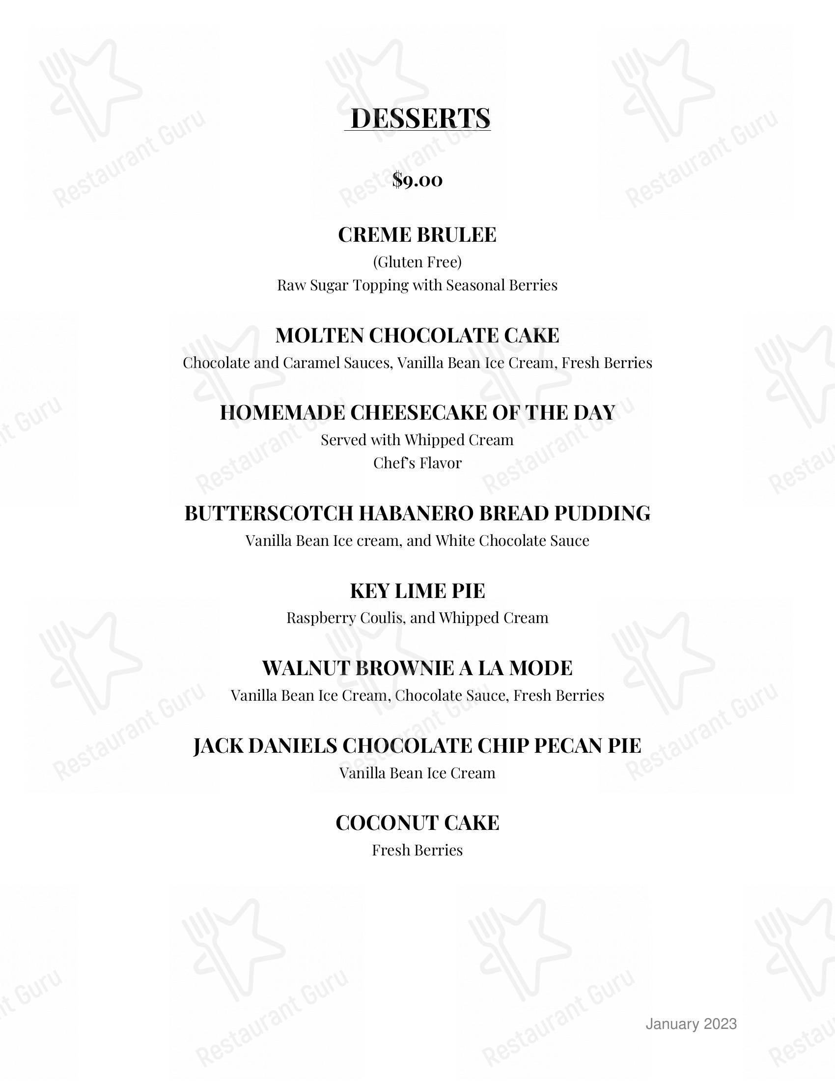 Menu at Midtown Cafe, Nashville, 102 19th Ave S