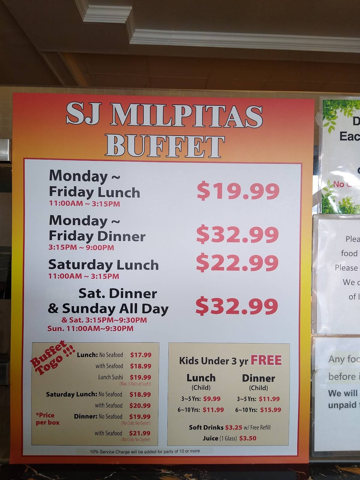 Menu at Milpitas Buffet BBQ, Milpitas