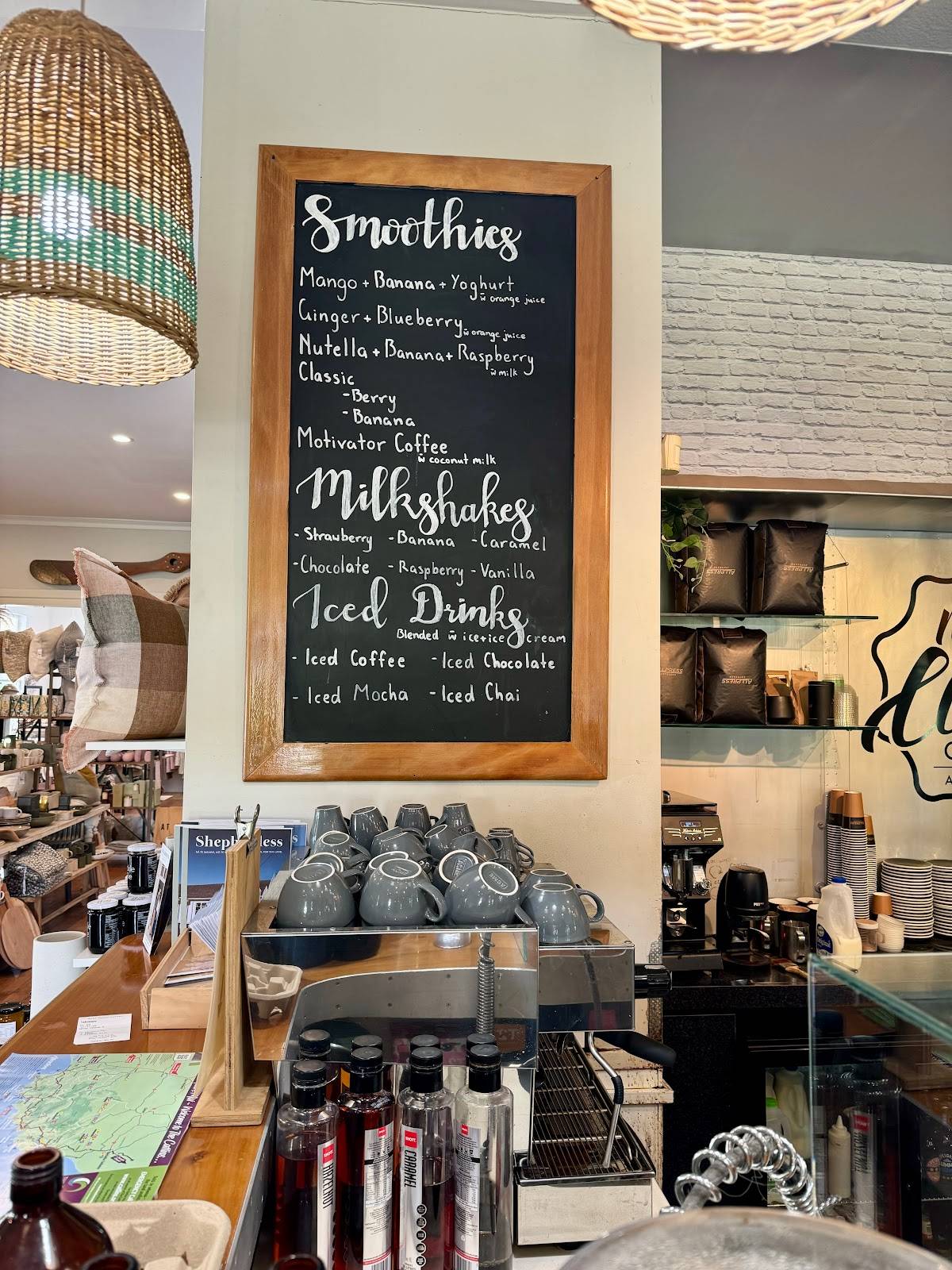 Menu at Miss Cocoa cafe, Mandeville